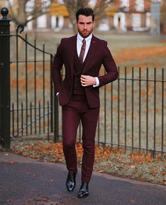 Maroon Suit Combination for Men – MENSWEARR.COM