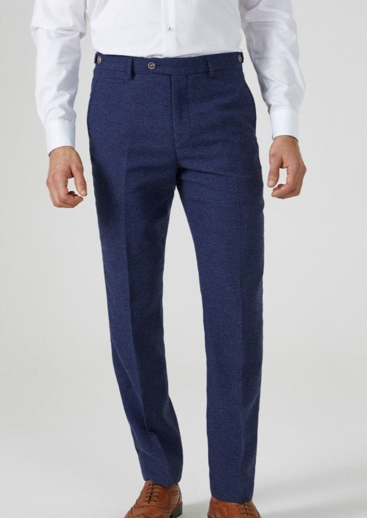 Skopes | Skopes Jude Navy Blue Herringbone Tweed 3 Piece Suit ...